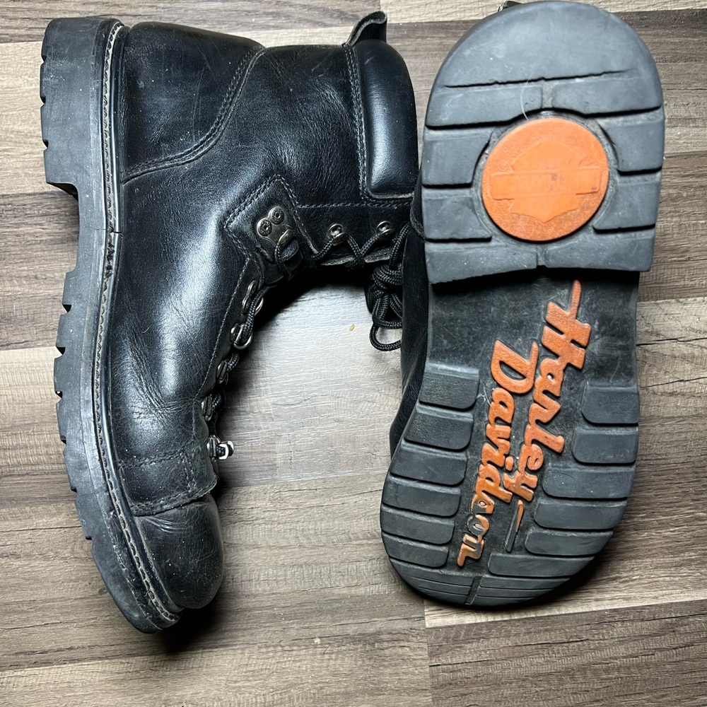 Men's Harley Davidson Dipstick Black Boots Size 14 St… - Gem